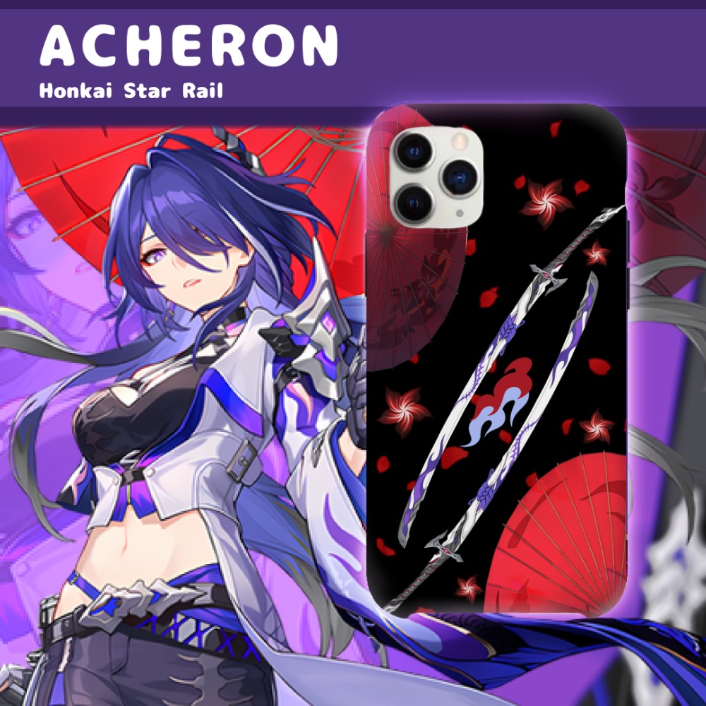 Acheron Honkai Star Rail Phone Case Fan Made Sword Pattern