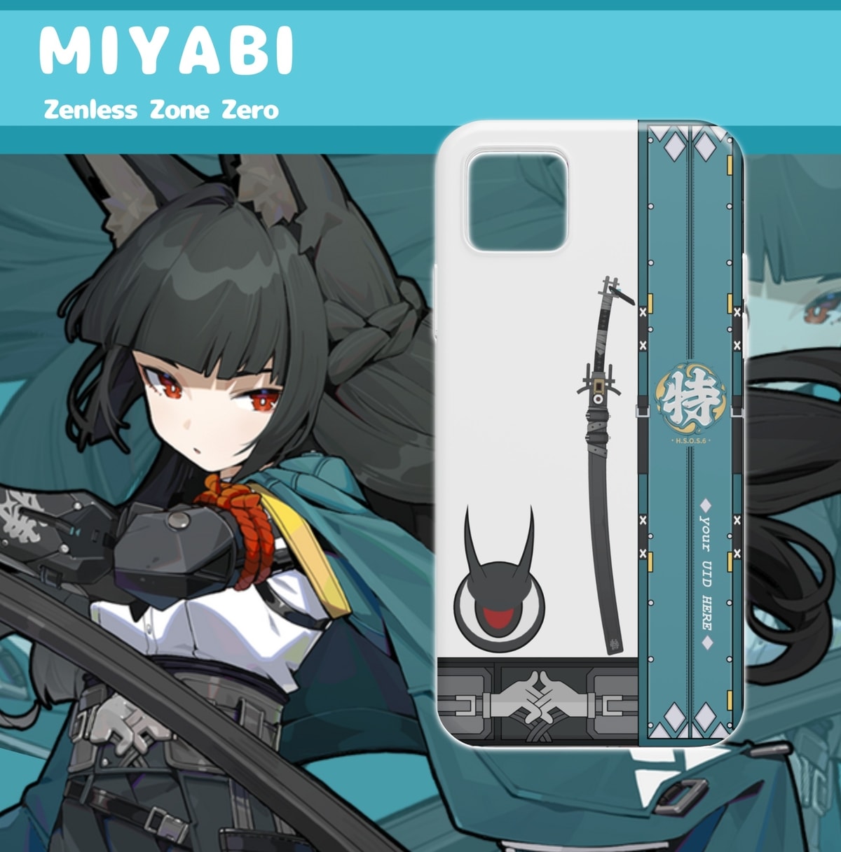 Casing Hoshimi Miyabi Custom UID Semua jenis tipe hp