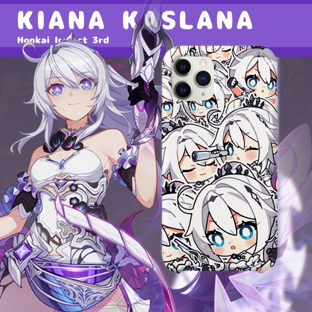Casing Kiana Kaslana Chibi Pattern Honkai Impact Semua Jenis Tipe Hp