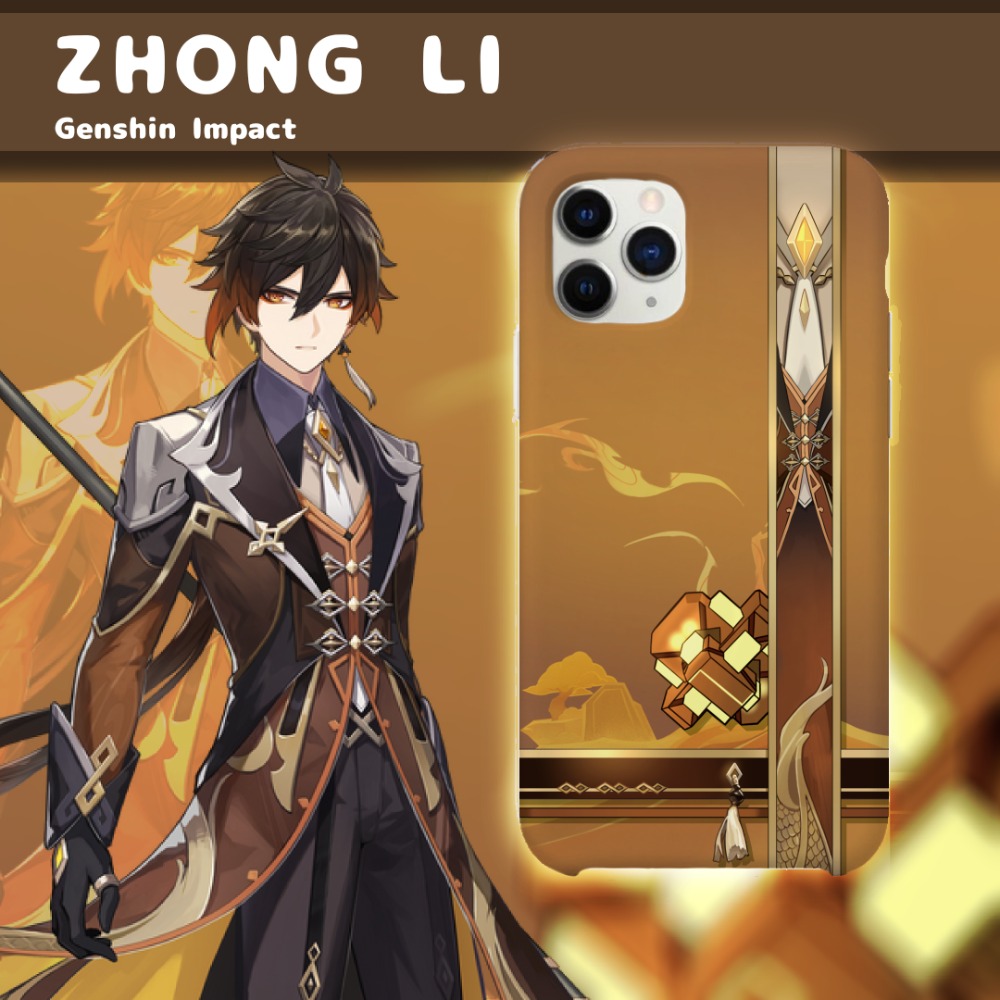 Zhongli Phone Case Genshin Impact Fan Made(Casing semua jenis tipe hp)
