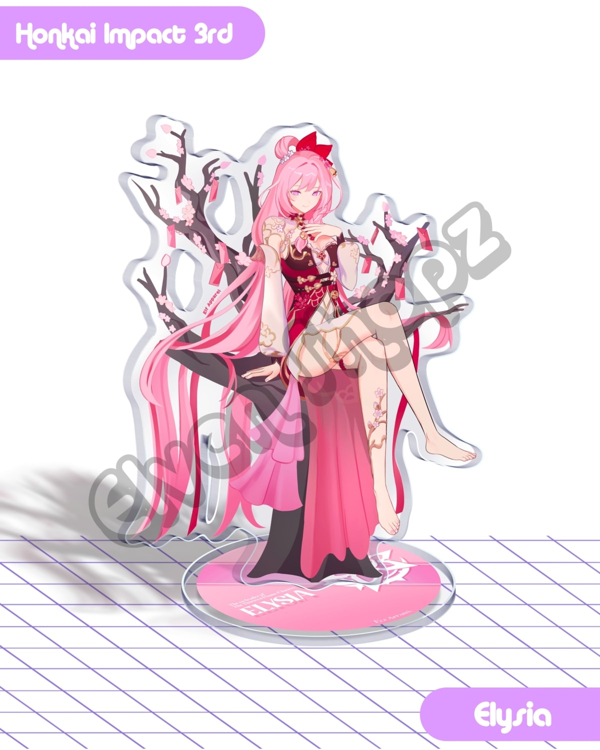 Elysia Herrscher of Human PEACHY SPRING Acrylic Stand Fan Made