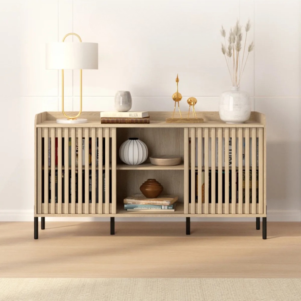 Homj Oakline Sideboard – Lemari Penyimpanan Scandinavian Minimalis