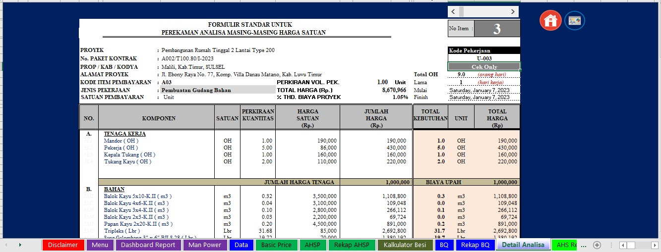 Download Software RAB Acuan Standar Bidang Cipta Karya, Exarch xPro Terbaru