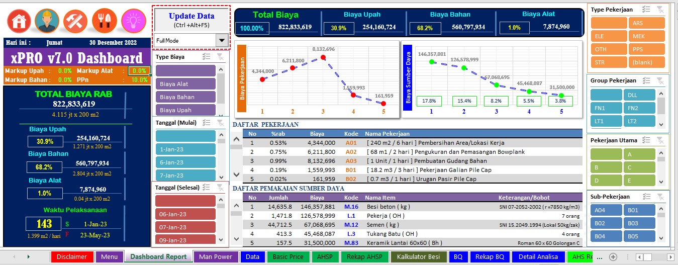 Download Software RAB Acuan Standar Bidang Cipta Karya, Exarch xPro Terbaru