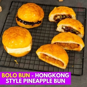 KELAS MASAK ONLINE BOLO BUN - HONGKONG STYLE PINEAPPLE BUN