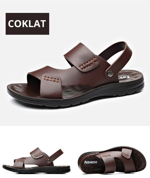 Reva Sandal Kulit Pria form
