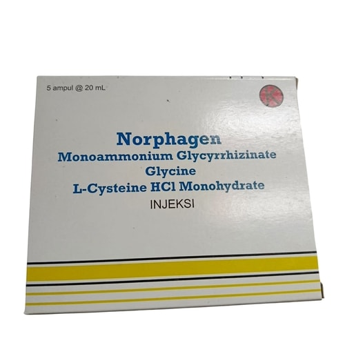 Norphagen Injeksi 5 Ampul - Monoammonium Glycyrrhizinate, Glycine, L ...