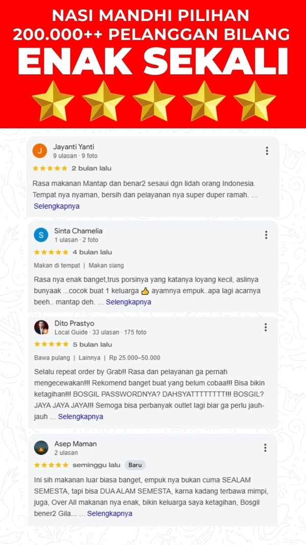 Menu Nasi Mandhi Bosgil