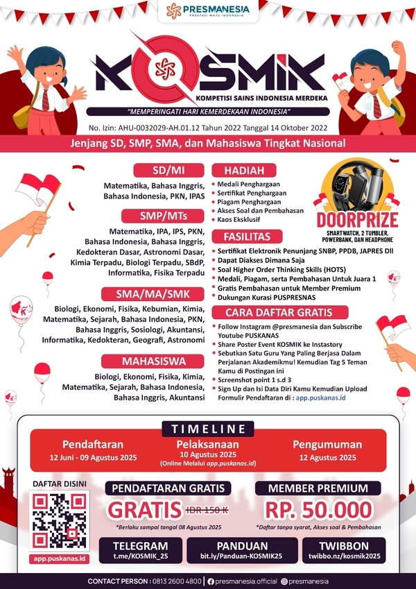 KOMPETISI SAINS INDONESIA MERDEKA (KOSMIK)