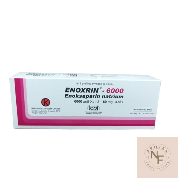 Enoxrin 6000 IU – Enoksaparin Natrium 60mg/0.6ml