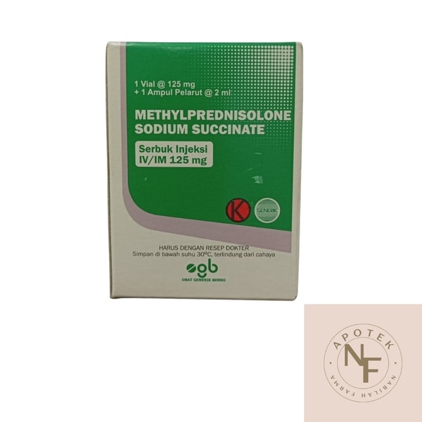 Methylprednisolone Sodium Succinate Injeksi 125 mg IV/IM