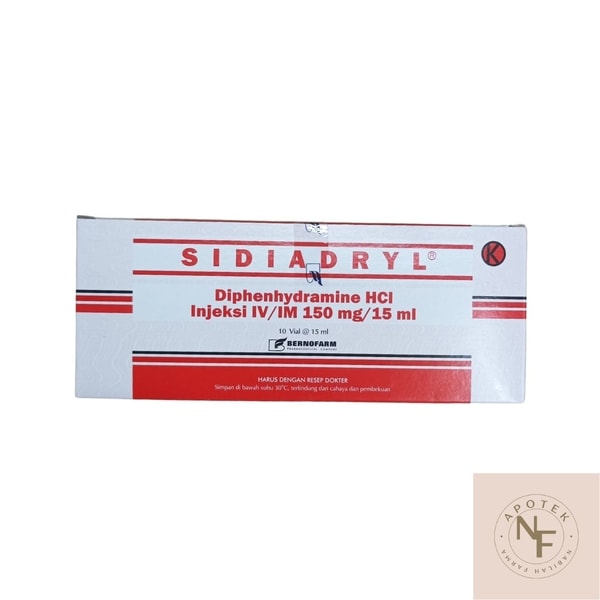 Sidiadryl Injeksi 150 mg/15 ml Diphenhydramine HCl