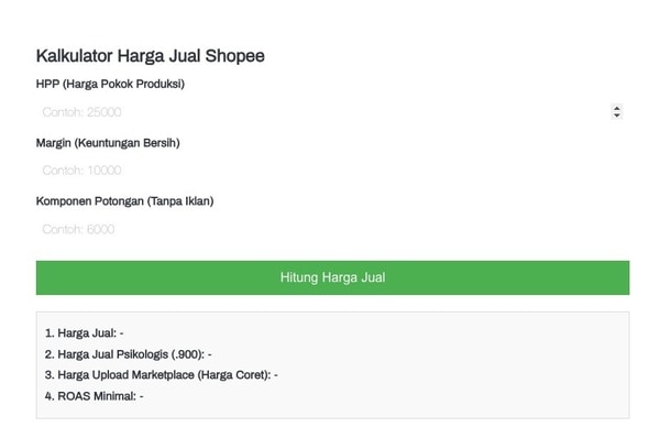 KALKULATOR SHOPEE