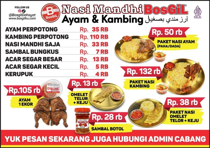 Menu Nasi Mandhi Bosgil