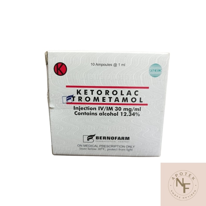 Ketorolac Trometamol 30 mg/ml – Injeksi Pereda Nyeri IV/IM