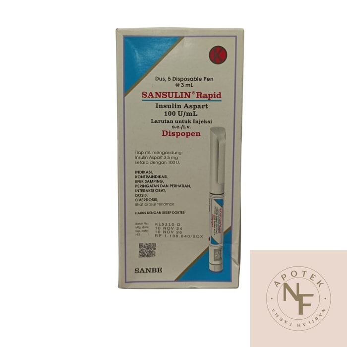 Sansulin Rapid Pen – Insulin Aspart 100U/mL