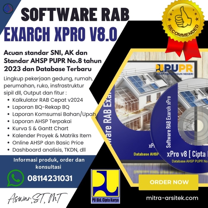 Software RAB xPro v8.0 Update Fitur & Database Permen PU No.8 Thn 2023 ...