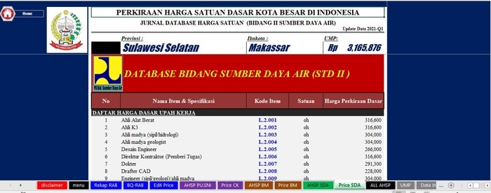 Download Aplikasi DataPro, Aplikasi Jurnal Database Harga Satuan ...