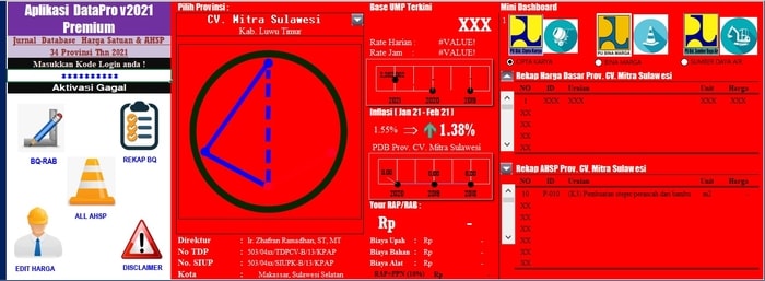 Download Aplikasi DataPro, Aplikasi Jurnal Database Harga Satuan Provinsi Terbaru