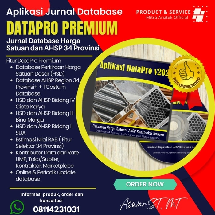 P107-Aplikasi DataPro v3.0-Jurnal Data Harga Satuan & AHSP 34 Provinsi