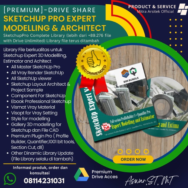 Drive Share Premium SketchupPro Expert 3D Modelling and Architect Master Template
